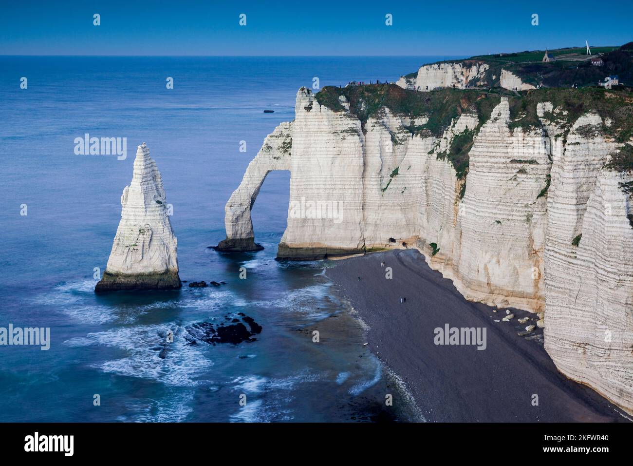 Nightfall in Etretat, Normandy, France Stock Photo - Alamy