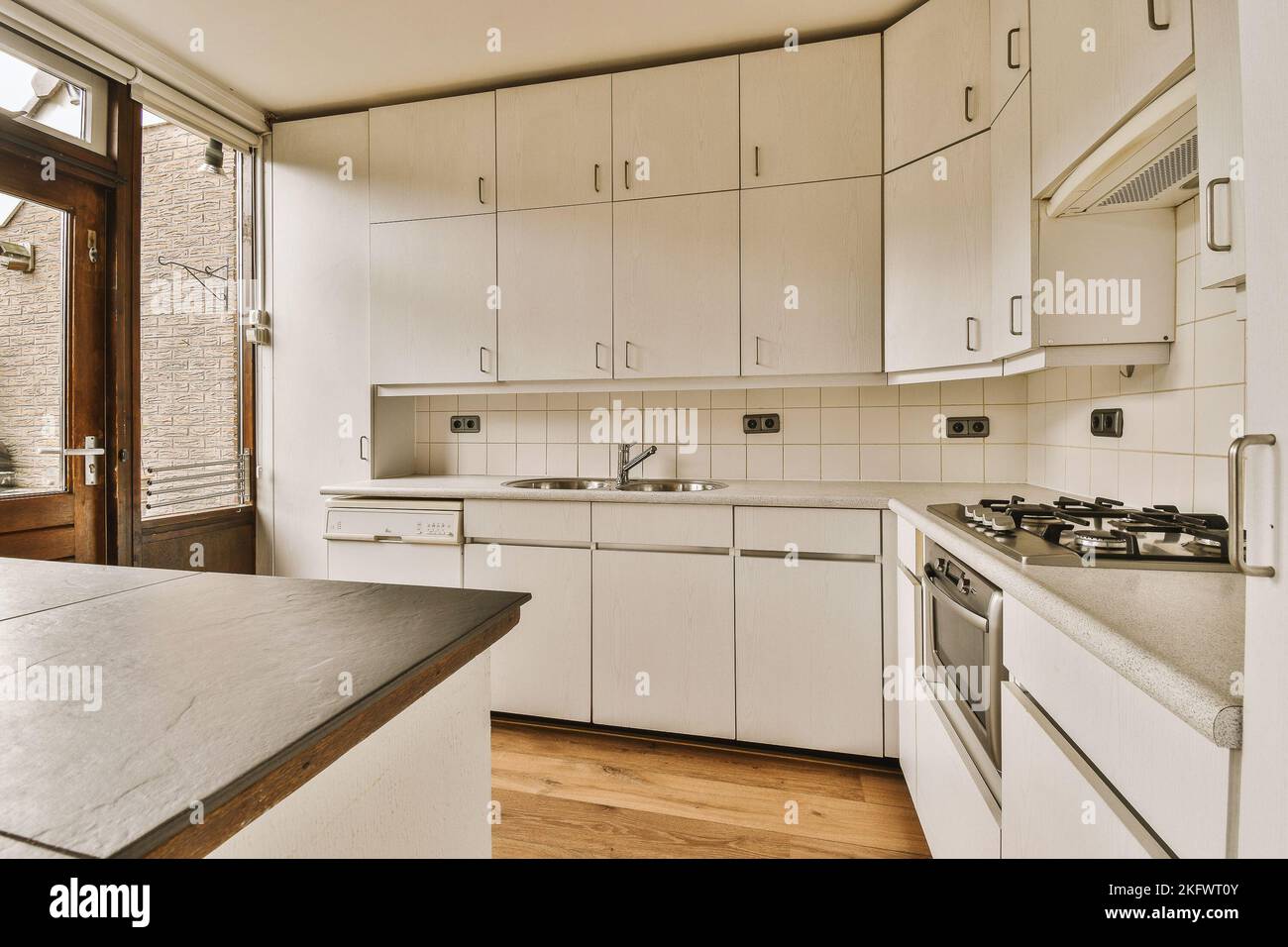 Home interior design of modern loft apartment with open kitchen in ...