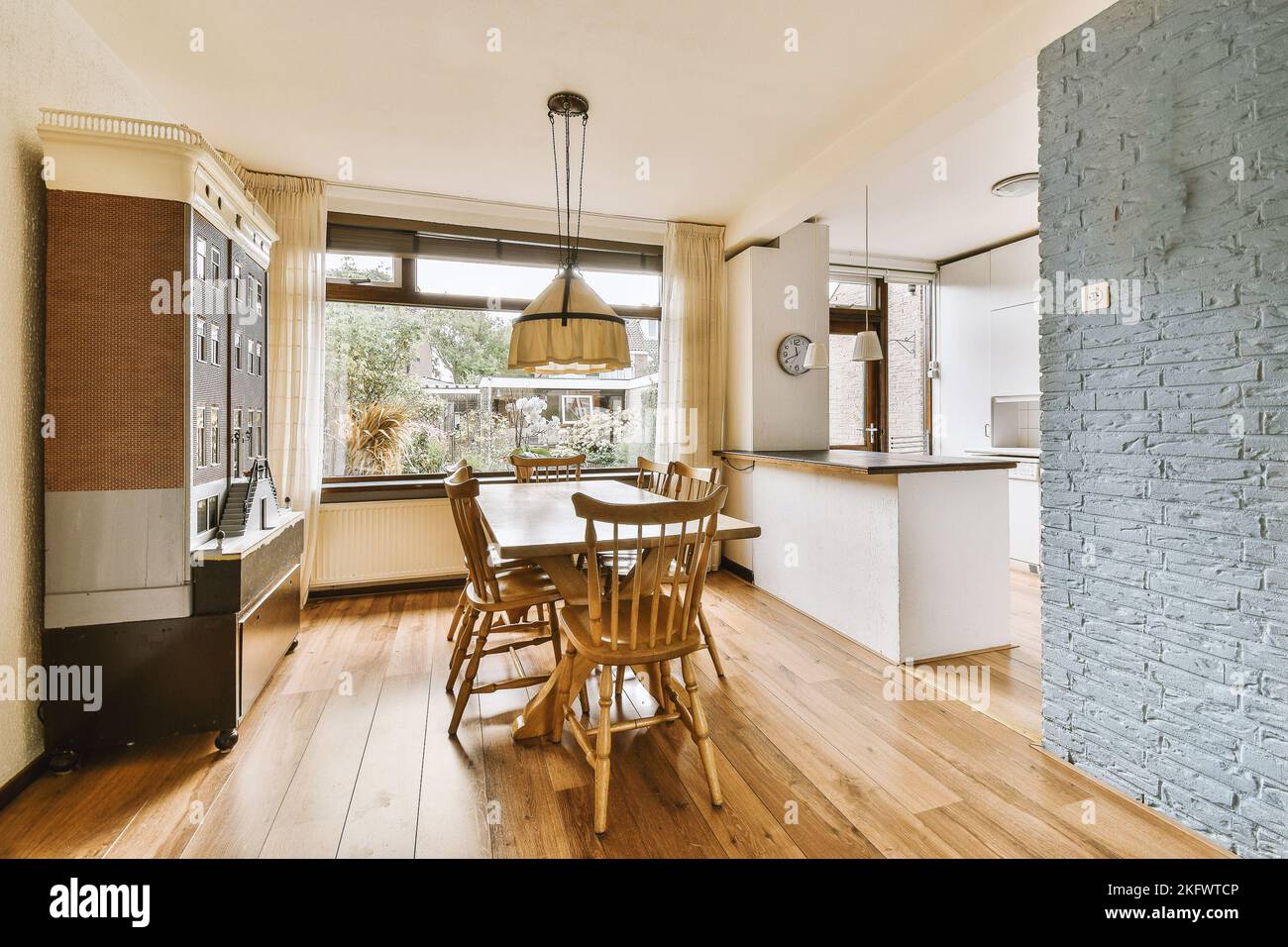 Home interior design of modern loft apartment with open kitchen in ...