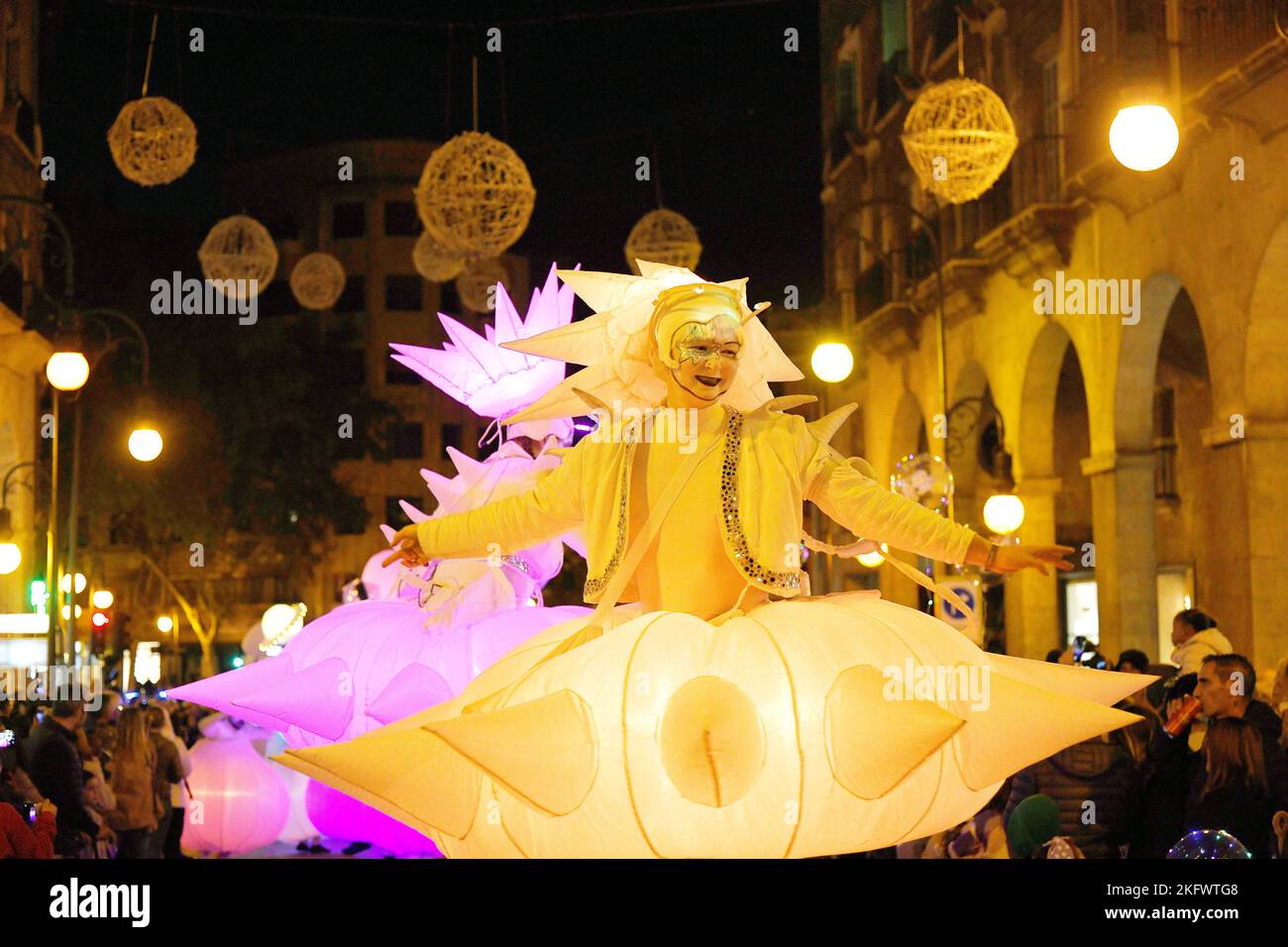 Palma, Majorca, Spain, 19th November 2022. Christmas illumination show ...