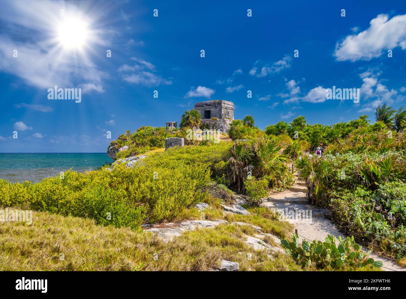Structure 45, offertories on the hill near the beach, Mayan Ruins in ...
