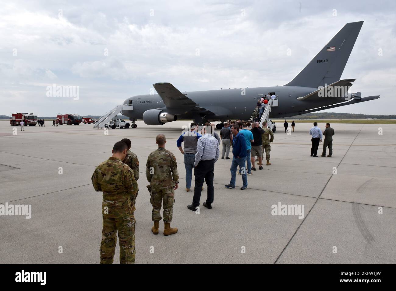 A KC-46A Pegasus from McConnell Air Force Base, Kansas stopped at ...