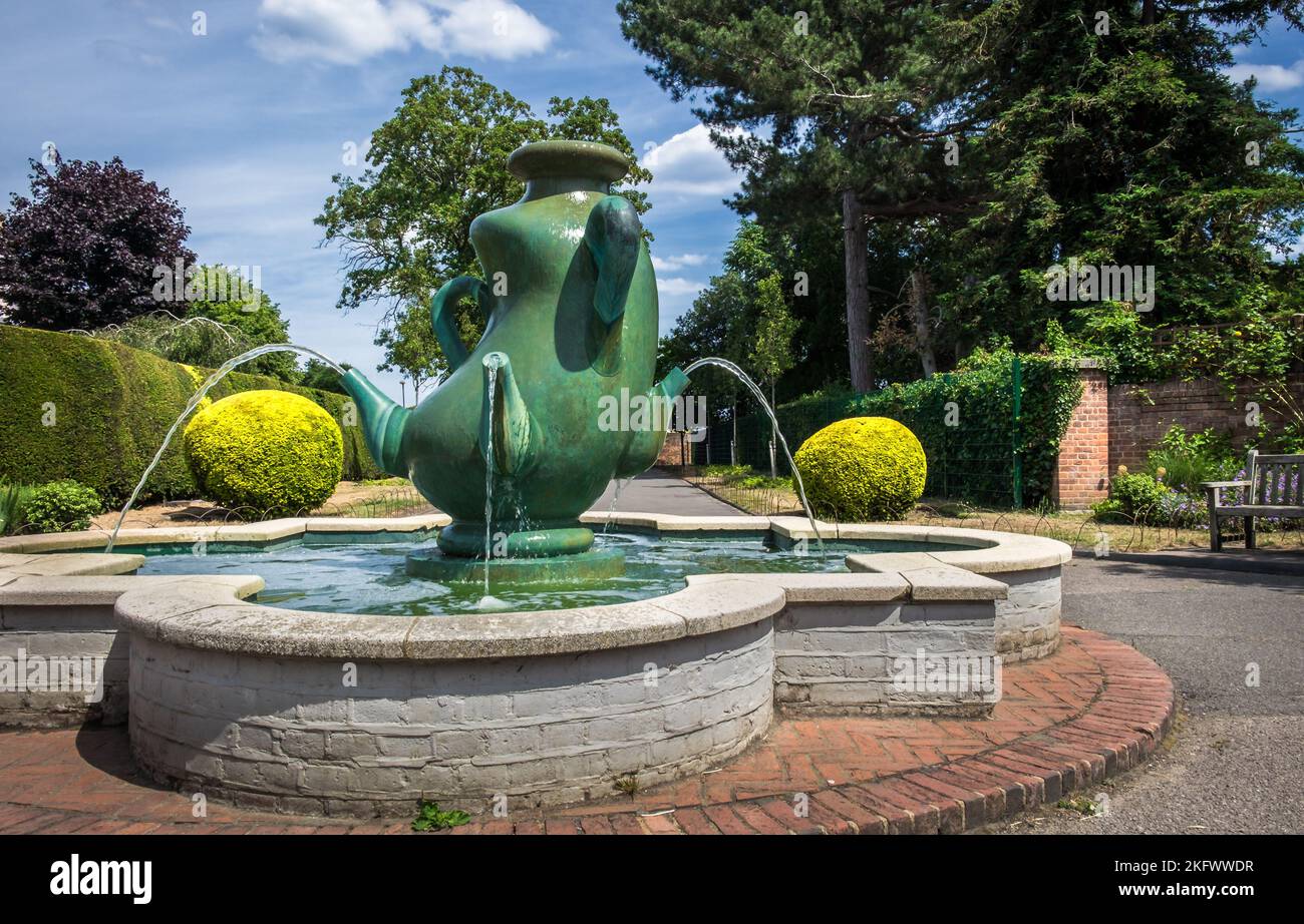 London, United Kingdom, July 2022, view of the Millennium fountain at ...