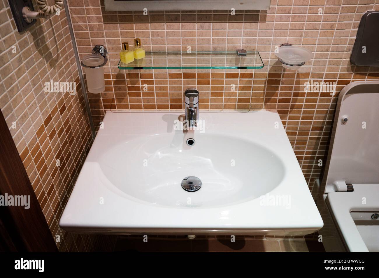 Interior of bathroom with sink basin,Modern bathroom in luxury house ...