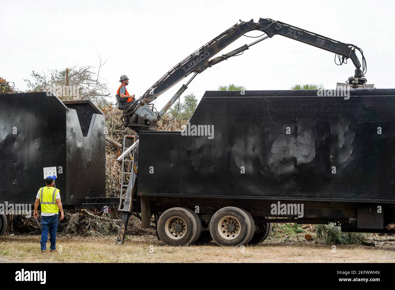 Sanford, FL, (Oct. 12, 2022) - Vegetative debris collected from Sanford ...