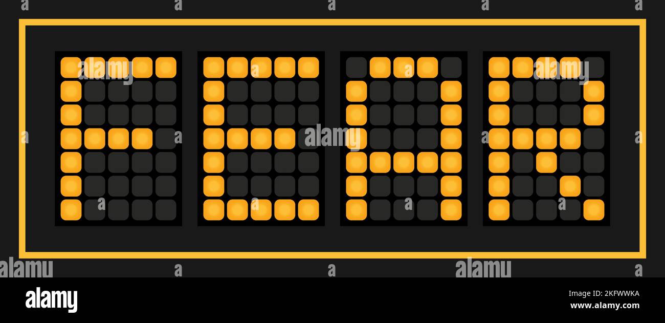 Orange color led banner in word fear on black background Stock Vector ...