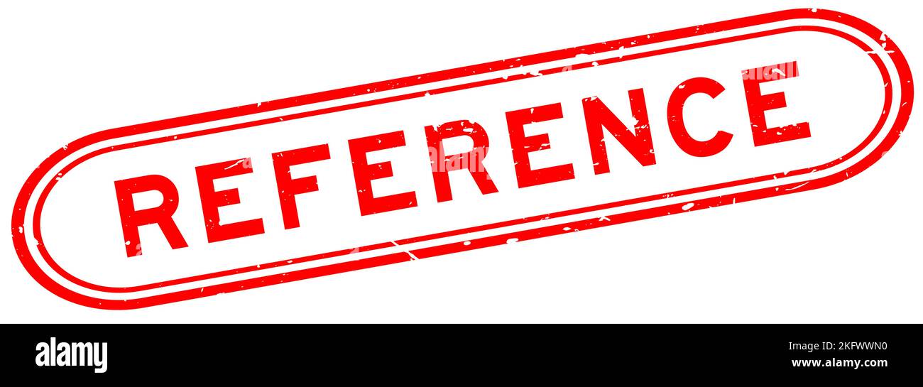 Grunge red reference word rubber seal stamp on white background Stock ...
