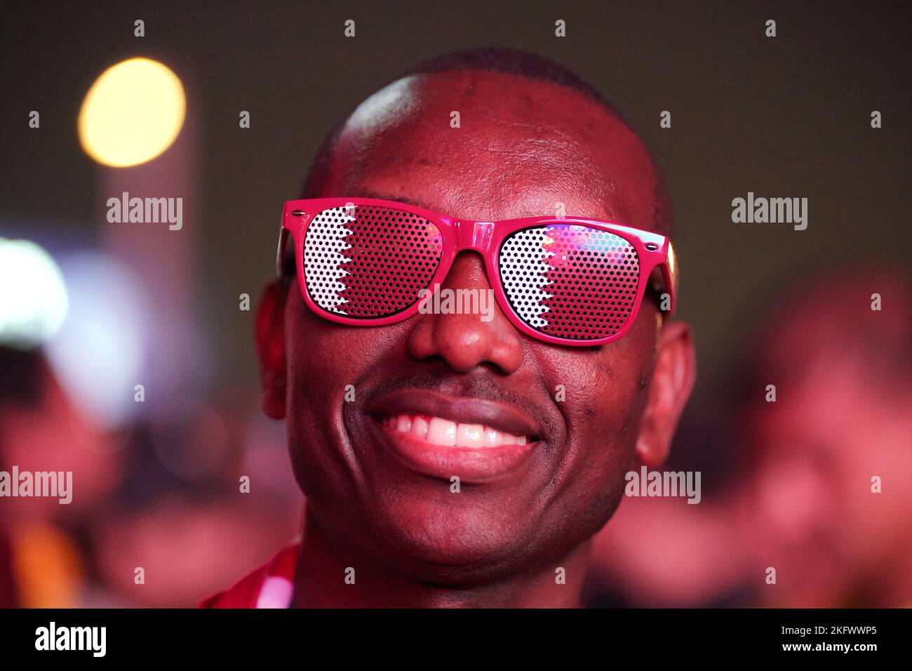 Qatar fans at the FIFA Fan Festival in Al Bidda Park in Doha, Qatar ...