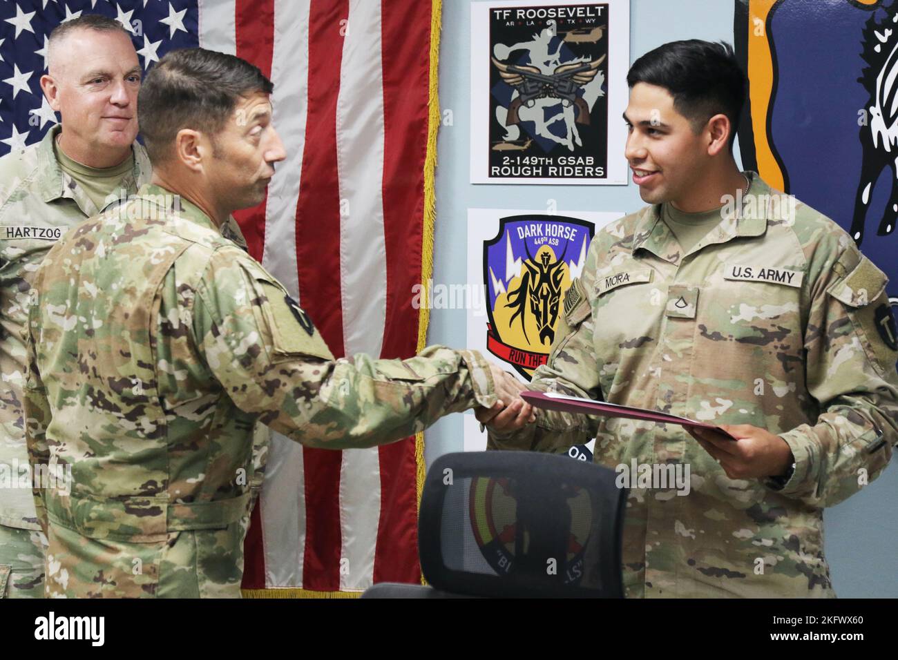 U.S. Army Pfc. Antonio Mora, automated logistical specialist, 92A, for ...