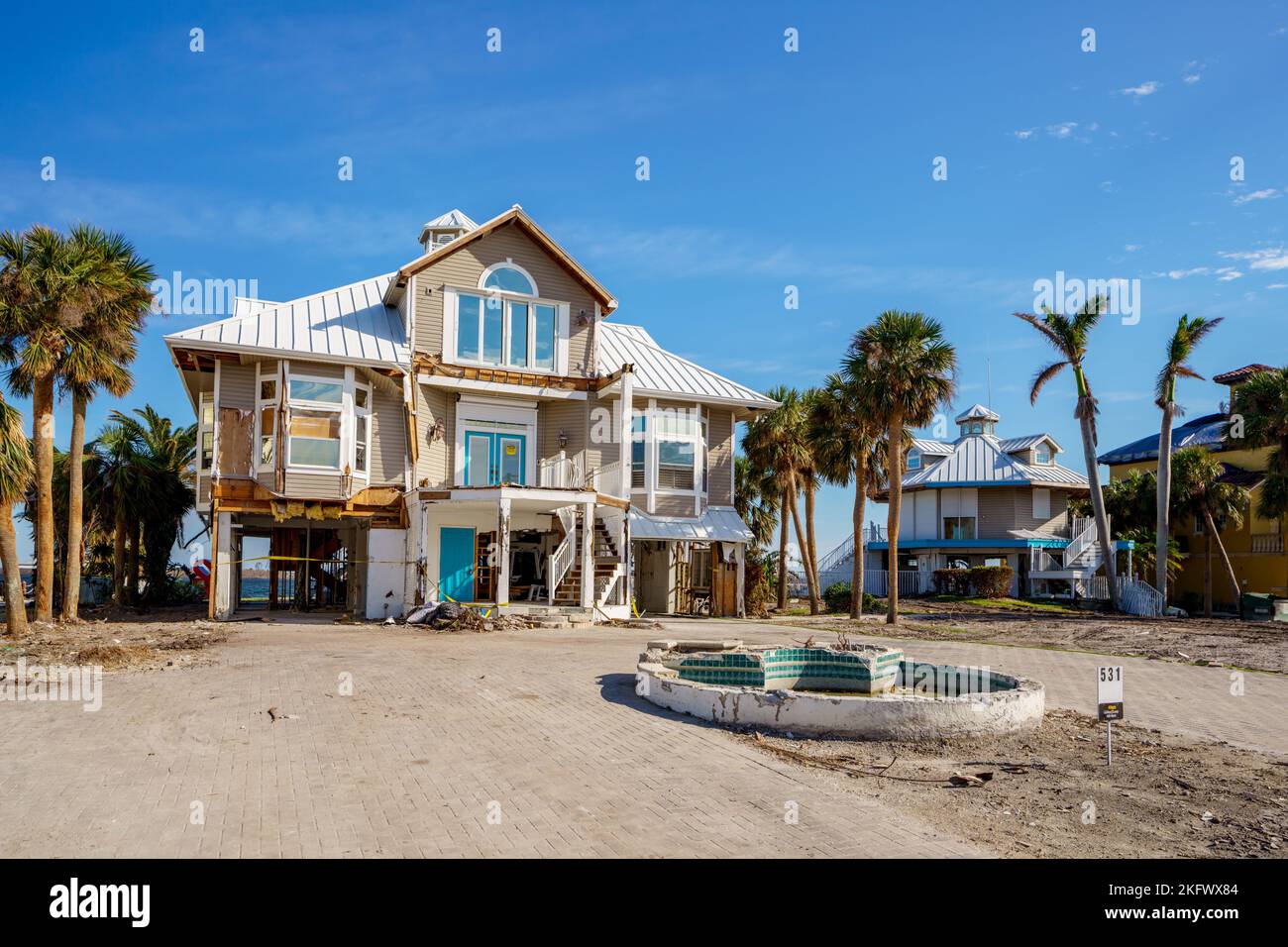 Fort Myers Beach, FL, USA - November 19, 2022: Historic beachfront ...