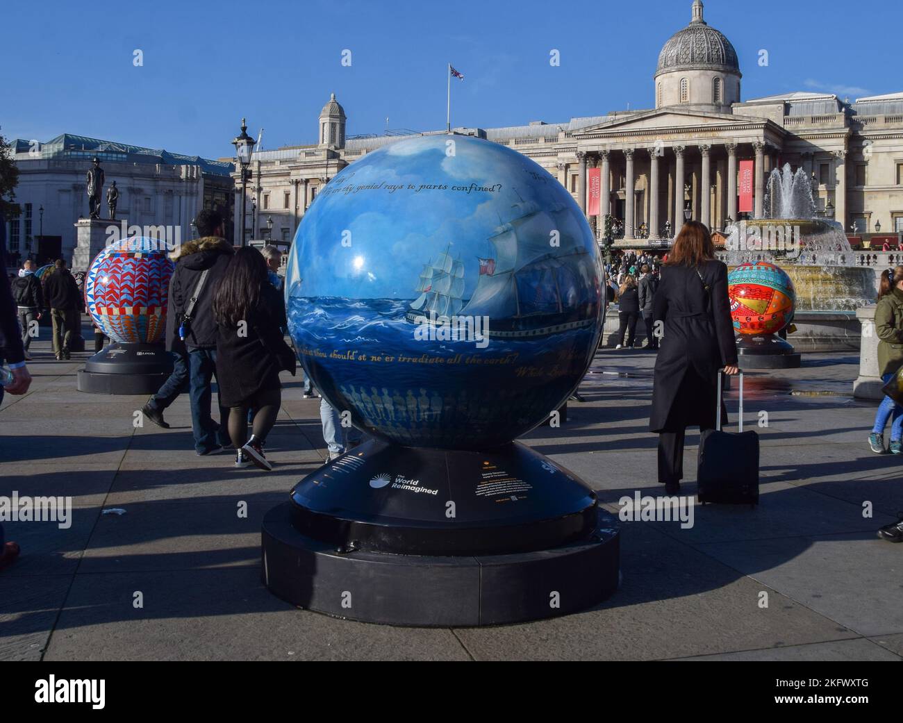 London, UK. 20th November 2022. 96 globes created by different artists ...