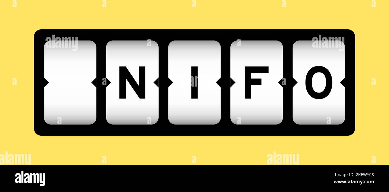 Black color in word NIFO (abbreviation of next in first out) on slot ...