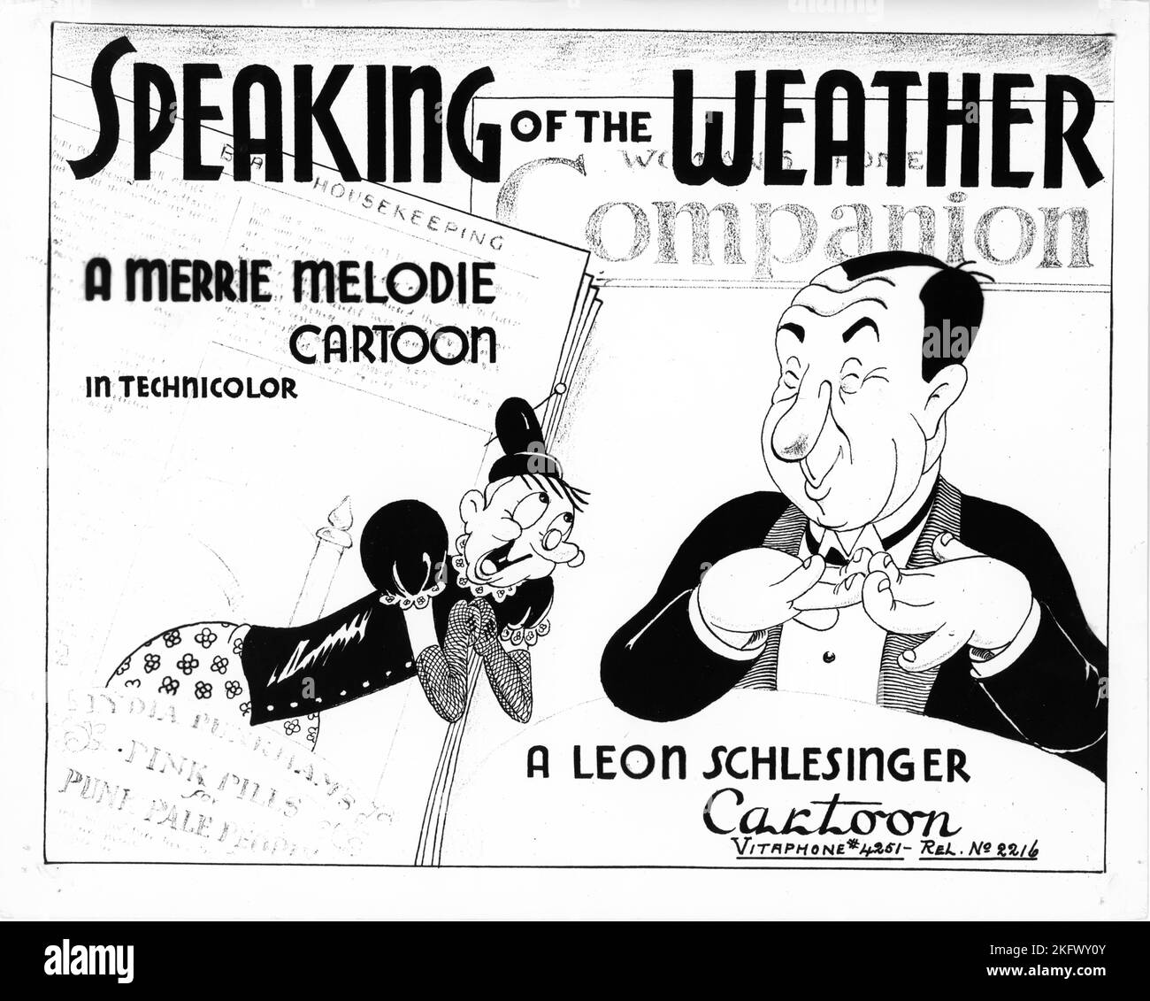 A cartoon HUGH HERBERT in the Merrie Melodie Technicolor Cartoon Short ...