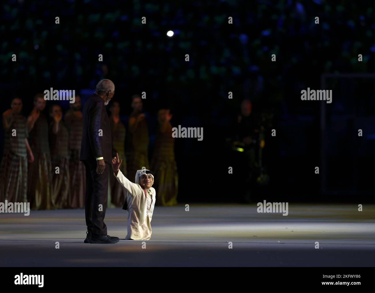 Al Khor, Qatar. 20th Nov, 2022. World Cup Ambassador Ghanim Al Muftah ...