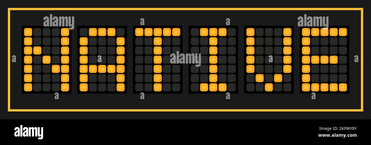 Orange color led in word native on black background Stock Vector Image ...