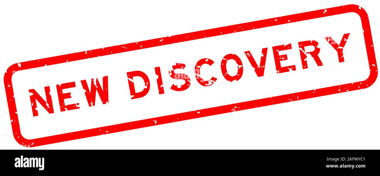 Grunge red new discovery word square rubber seal stamp on white background Stock Vector Image ...