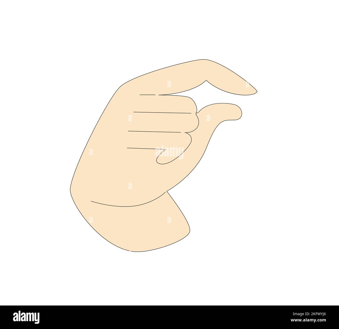 Hand gesture nothing Stock Vector Images - Alamy