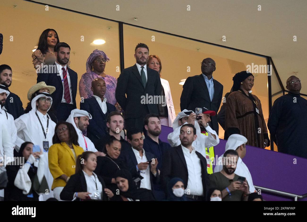 Qatar ambassador, David Beckham ahead of the FIFA World Cup Group A ...