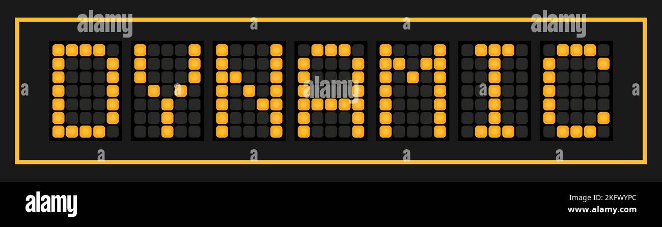 Orange color led in word dynamic on black background Stock Vector Image ...