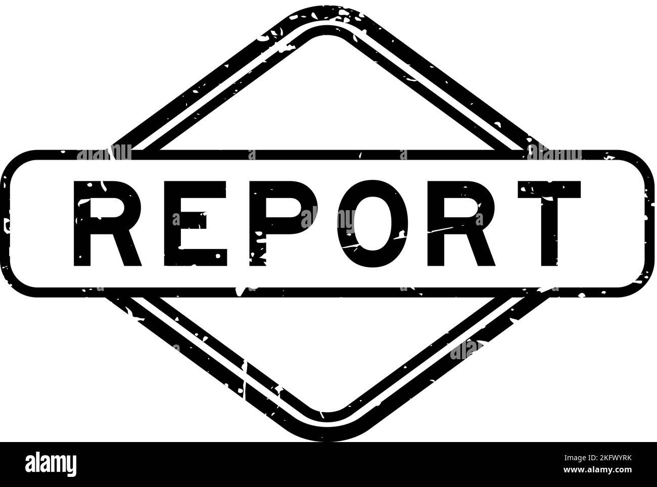 Grunge black report word rubber seal stamp on white background Stock ...