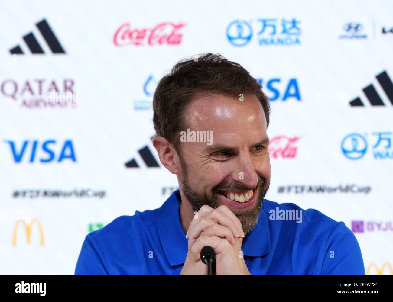 England manager Gareth Southgate during a press conference at the Main ...