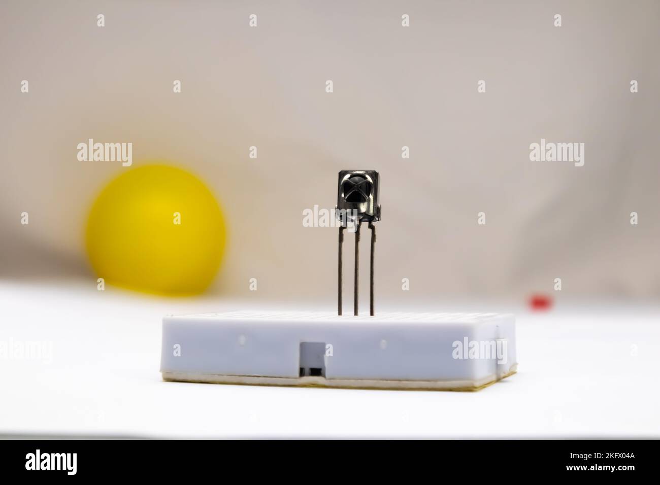 Front view of an IR receiver embedded in the project board Stock Photo ...