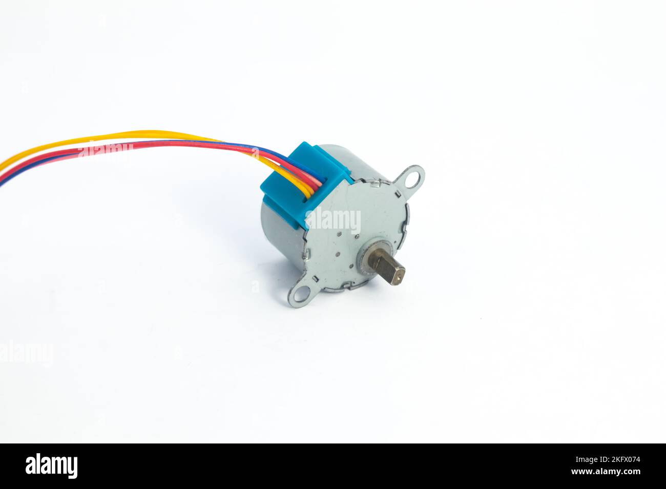 Back side view of a step motor module. This module is used for ...