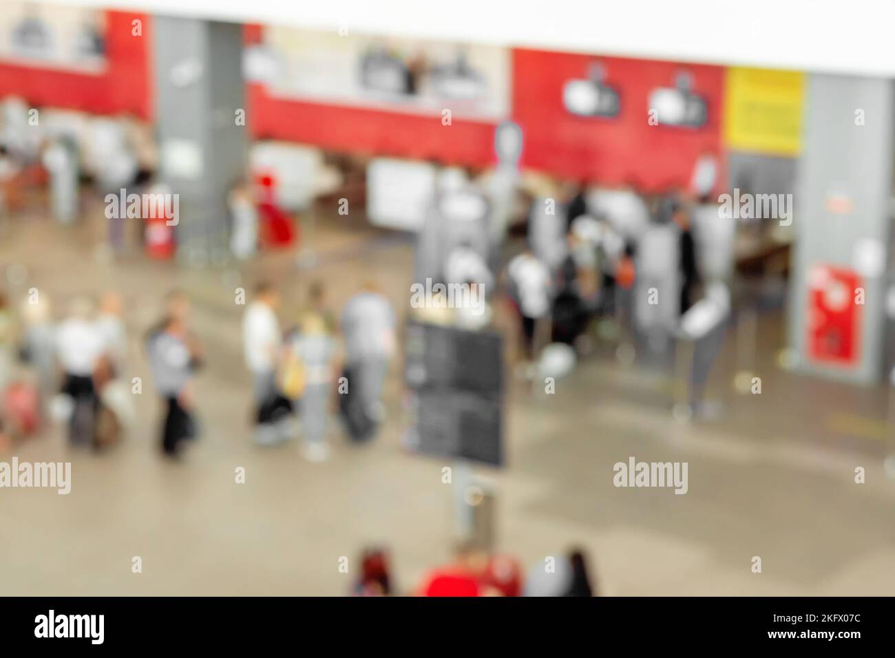 The background of the airport lounge is out of focus. The concept of ...