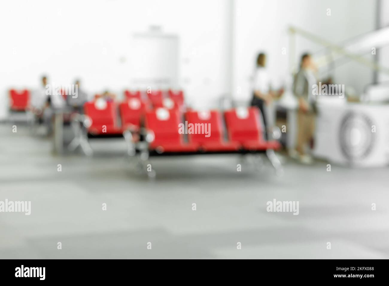 The background of the airport lounge is out of focus. The concept of ...