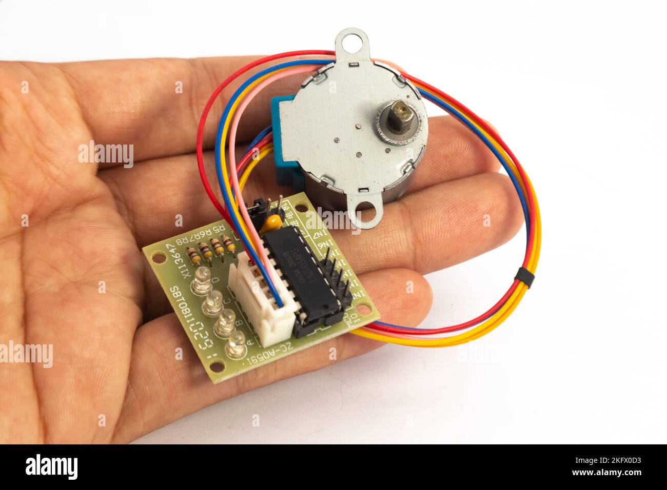 A hand held step motor module and its driver module. This module is ...