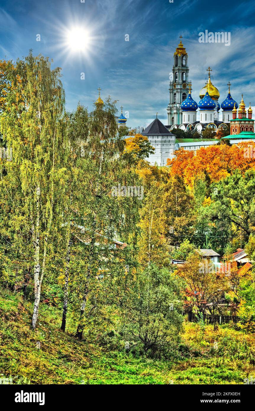 Lavra The Trinity Sergiev Monastery HDR in Sergiev Posad in Moscow ...