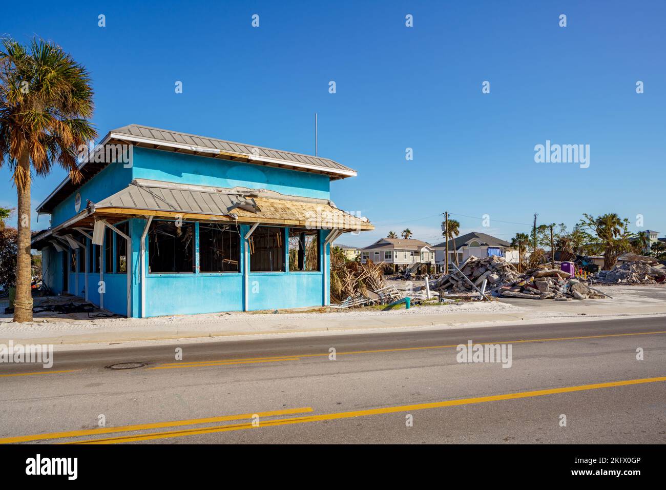 Fort Myers Beach, FL, USA - November 19, 2022: Business building ...