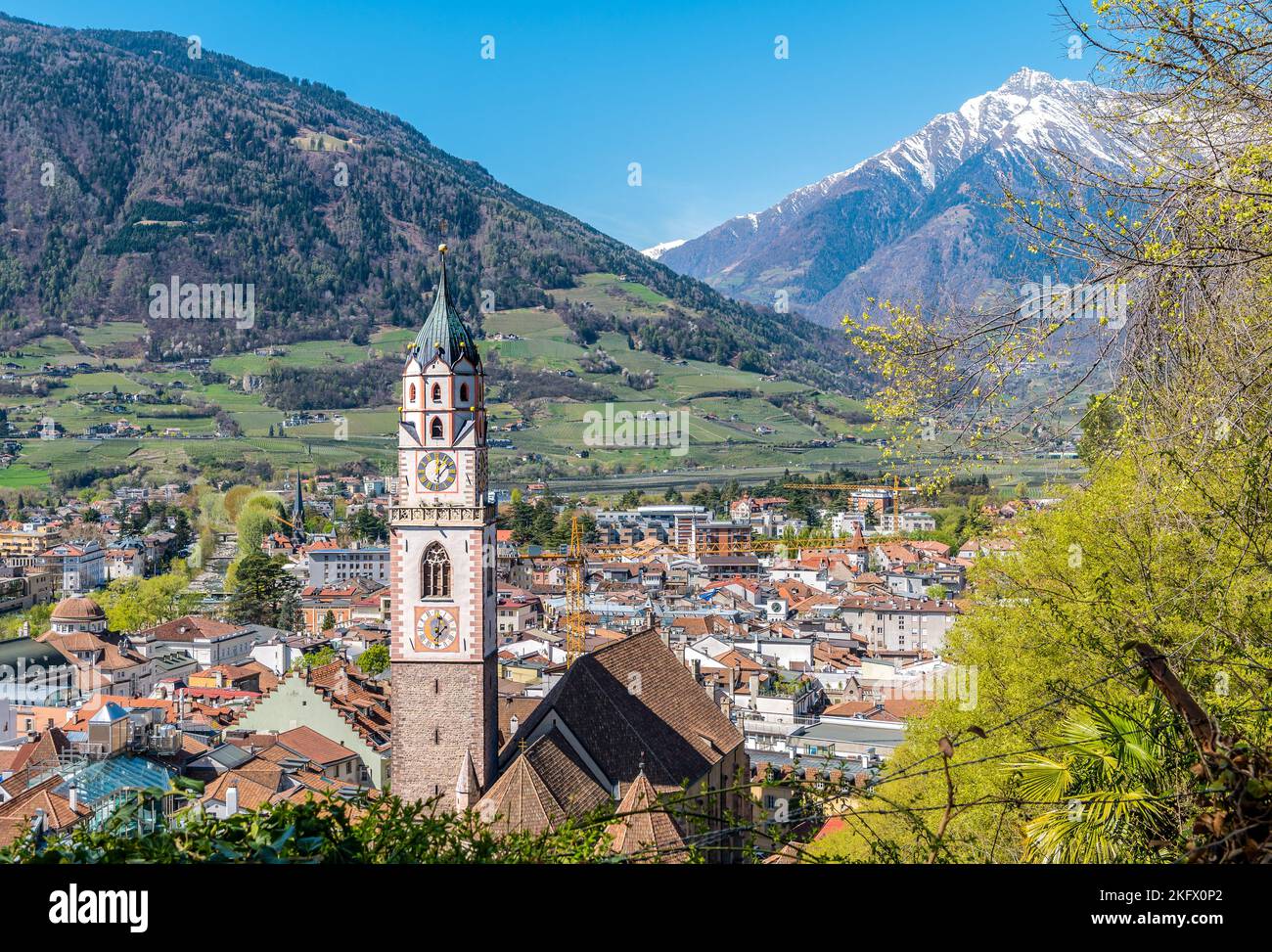 Cathedral of St. Nicholas at Merano as seen from Tappeinerweg - Merano ...