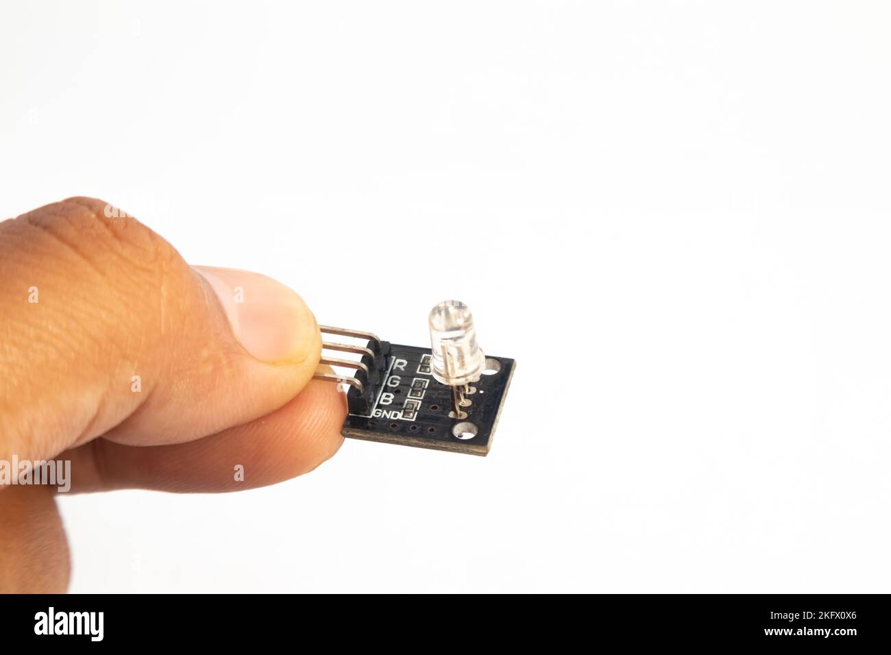 Front Side View Of A Hand Held Rgb Led Module This Module Is Used For