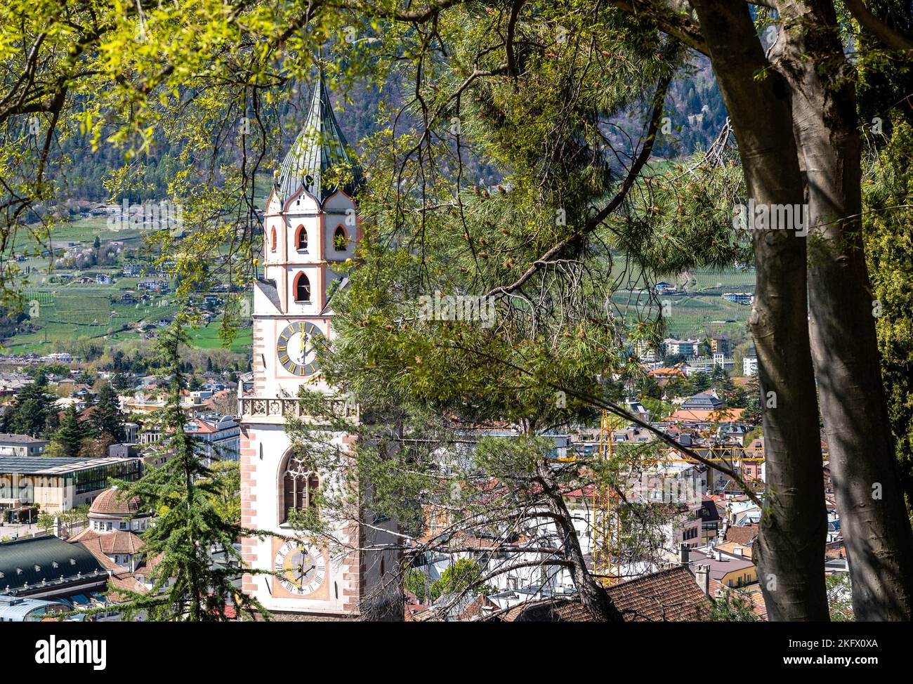 Cathedral of St. Nicholas at Merano as seen from Tappeinerweg - Merano ...