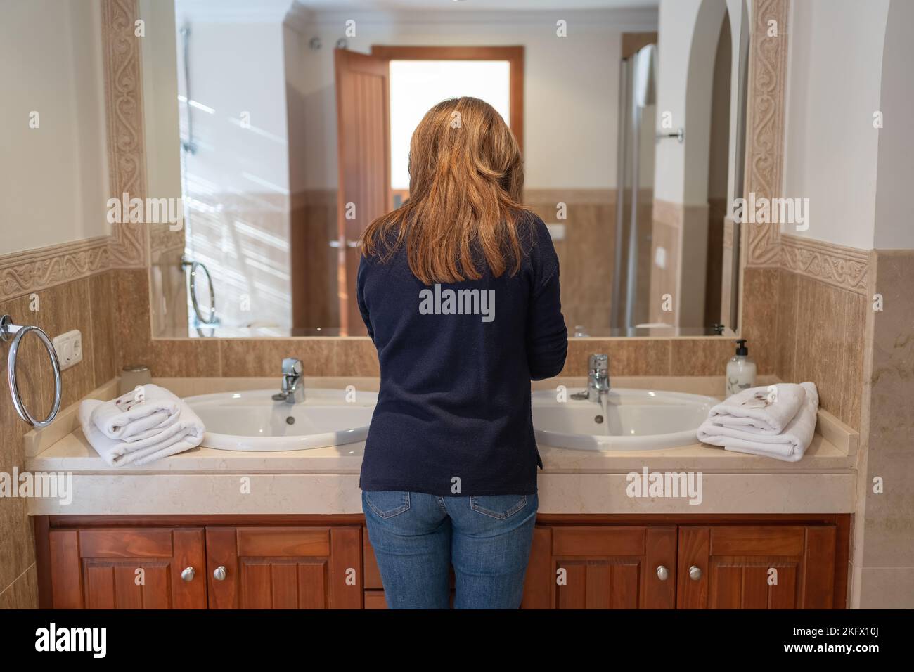 Woman getting ready for bed hi-res stock photography and images - Alamy