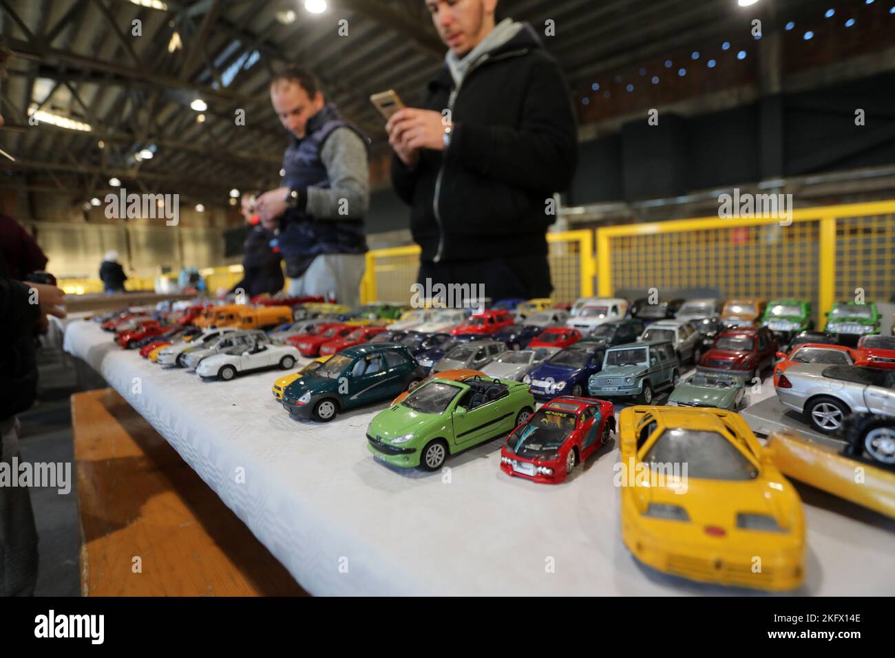 Exhibition of oldtimers, spare parts, models and children's cars in the ...