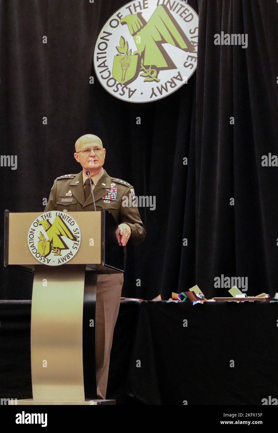 Army Materiel Command’s top leader, Gen. Ed Daly, speaks at the First ...