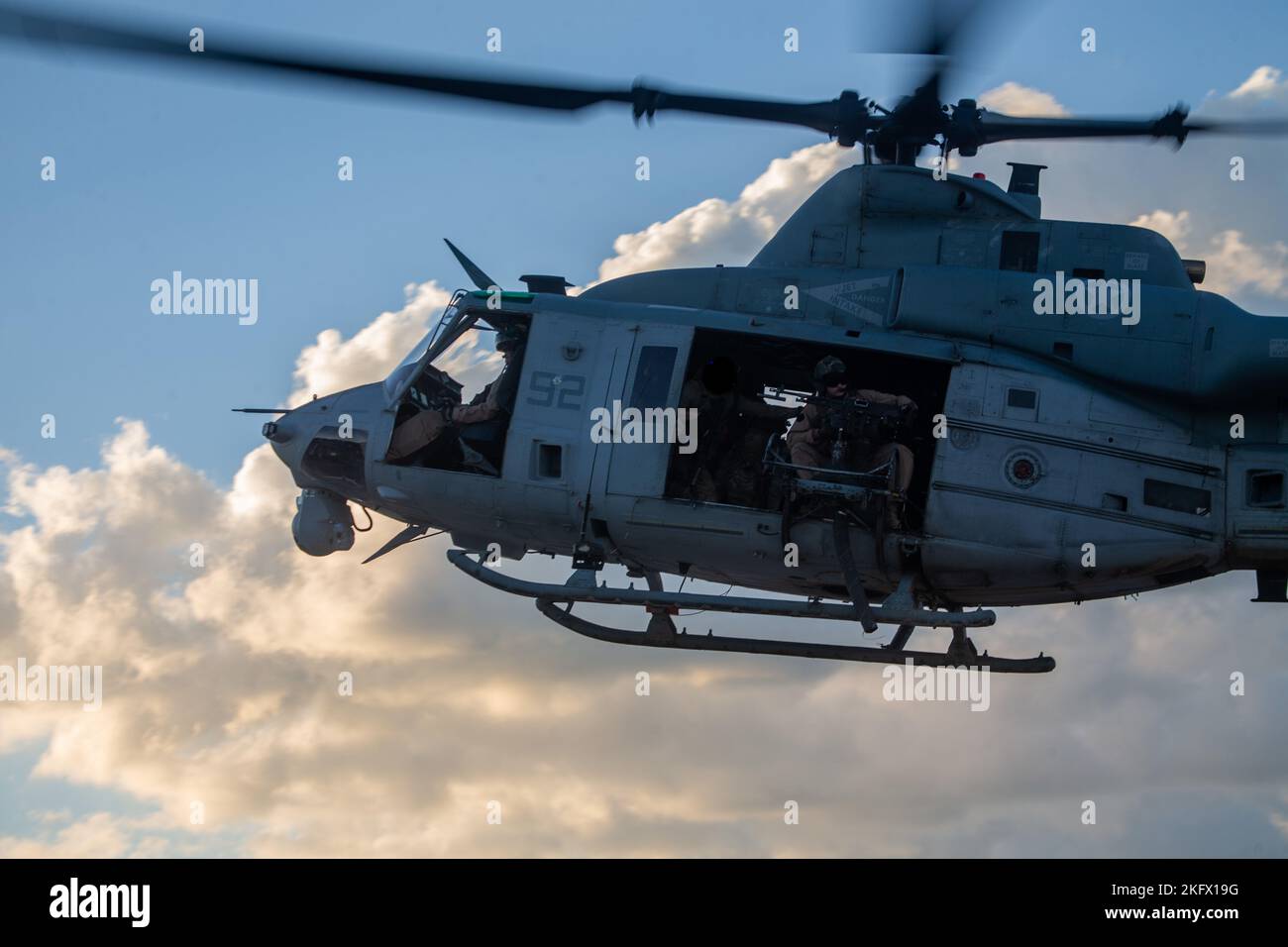A U.S. Marine Corps UH-1Y Venom aircraft assigned to Marine Aviation ...