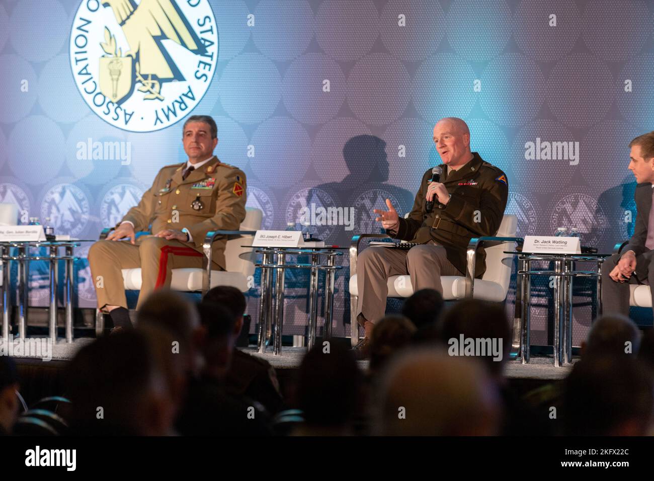 U.S. Army Brig. Gen. Joseph E. Hilbert (right), commanding general, 7th ...