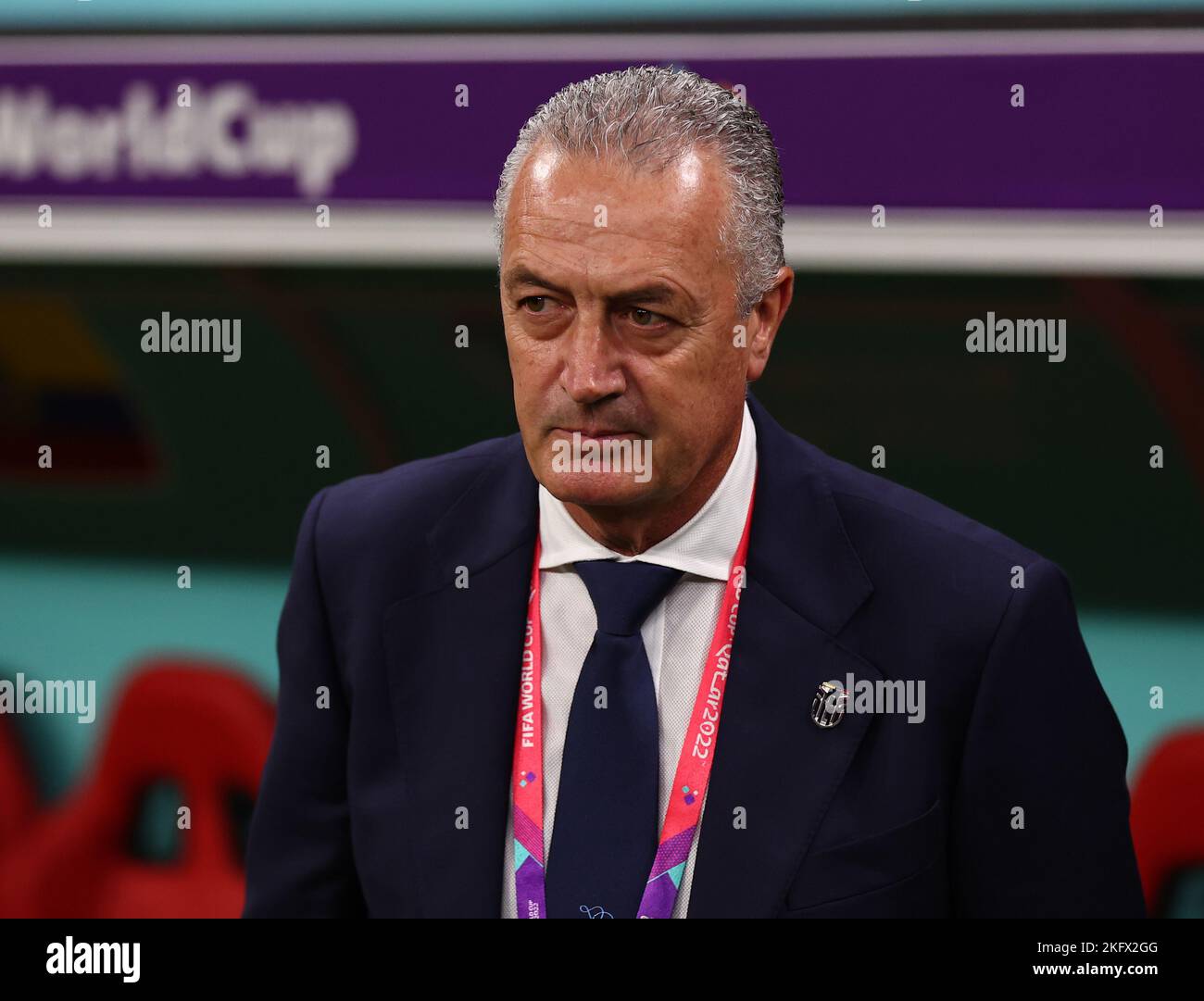Al Khor, Qatar. 20th Nov, 2022. Gustavo Alfaro manager of Equador ...