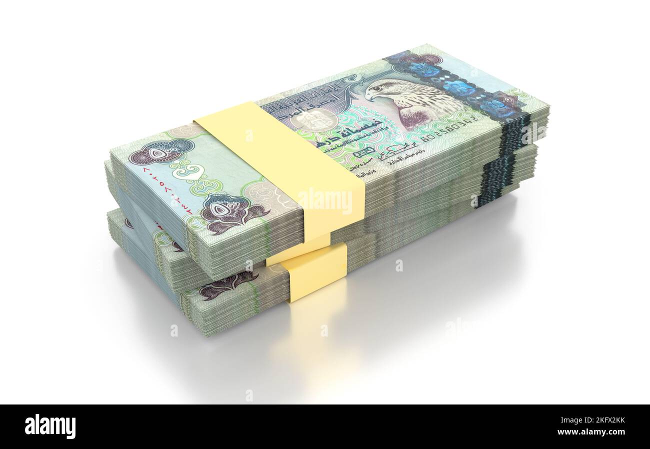 United Arab Emirates Currency Dirhams AED 500 Note isolated on White ...