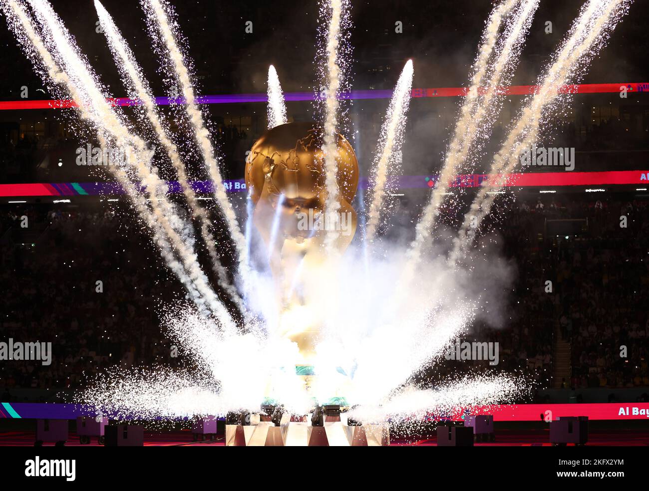 Al Khor, Qatar. 20th Nov, 2022. General view as teams enter the stadium ...