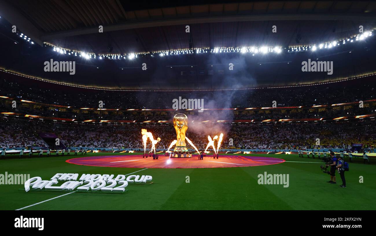 Al Khor, Qatar. 20th Nov, 2022. General view as the teams enter the ...