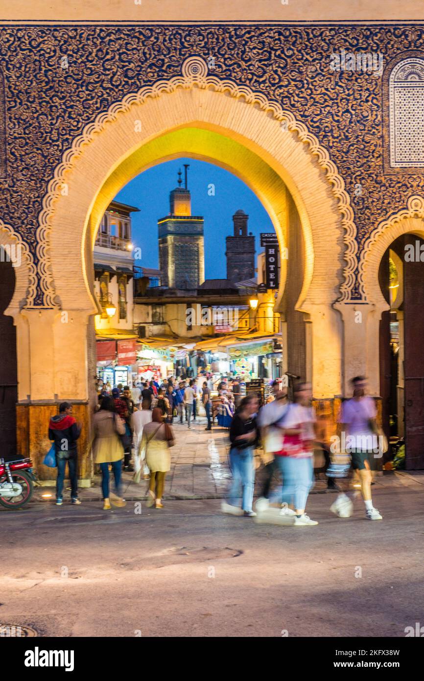 Bab Bou Jeloud - one of the main gates into the medina of Fez in ...