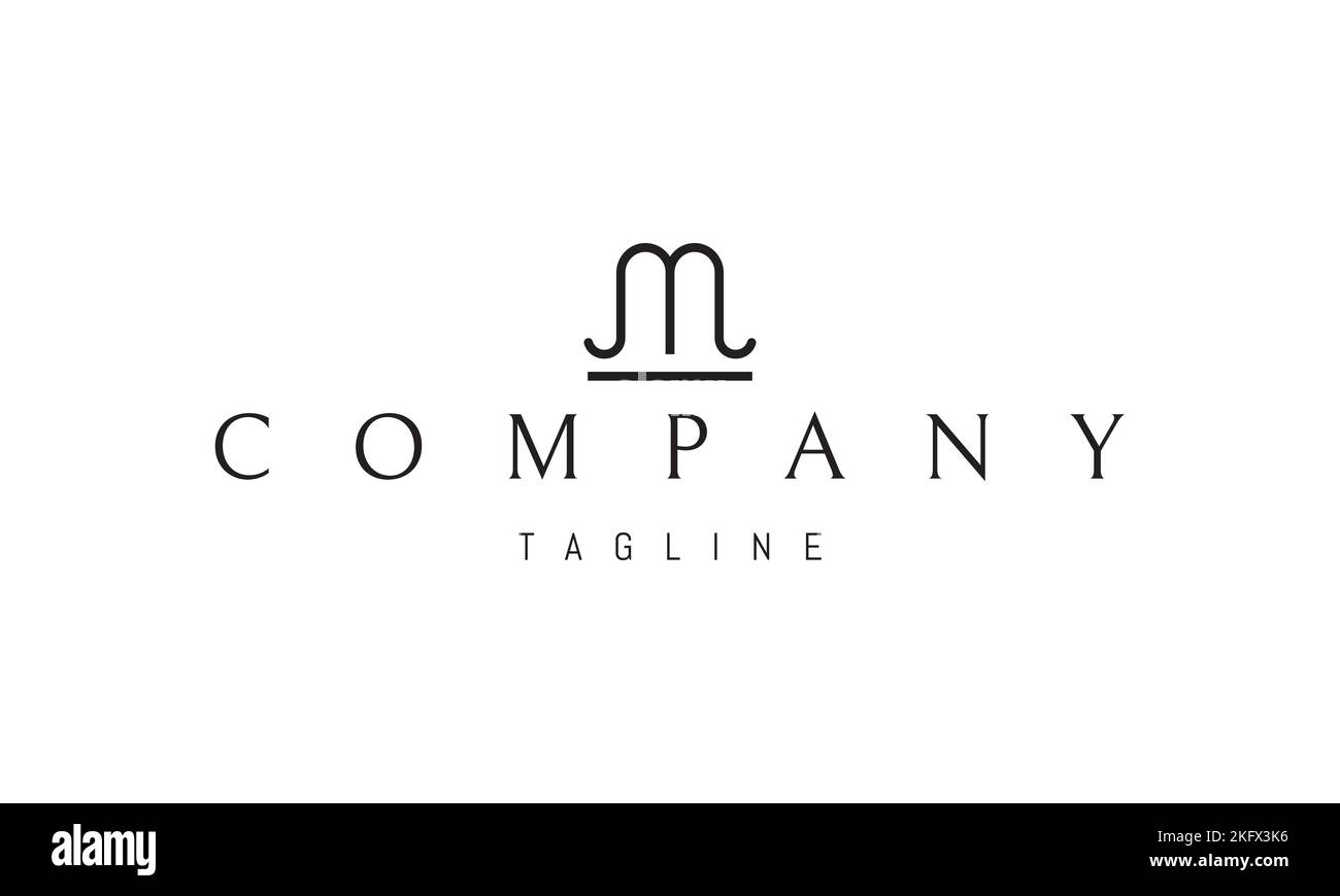 Vector logo on which an abstract image of the monogram of the letter M ...