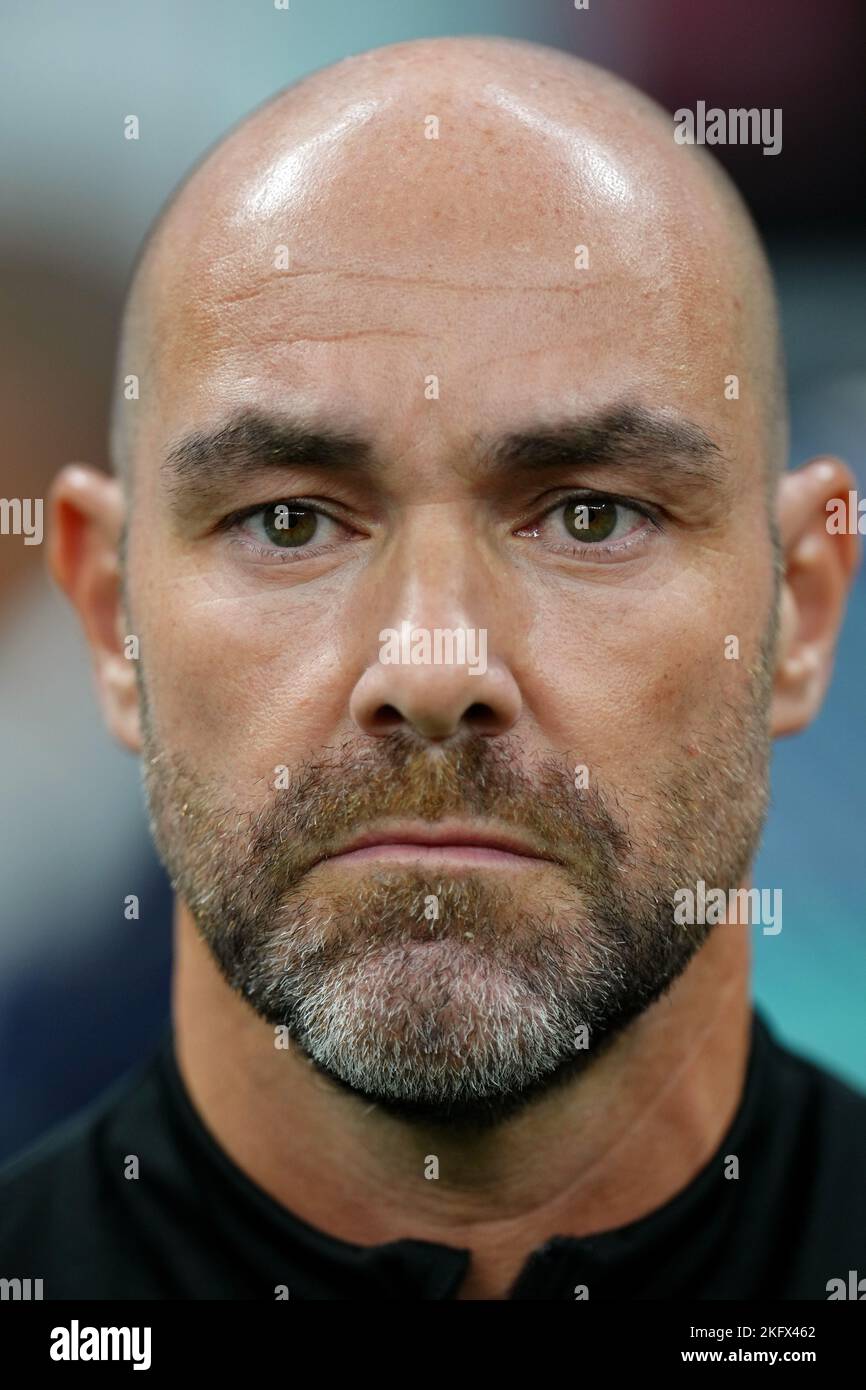 Qatar manager Felix Sanchez before the FIFA World Cup Group A match at ...