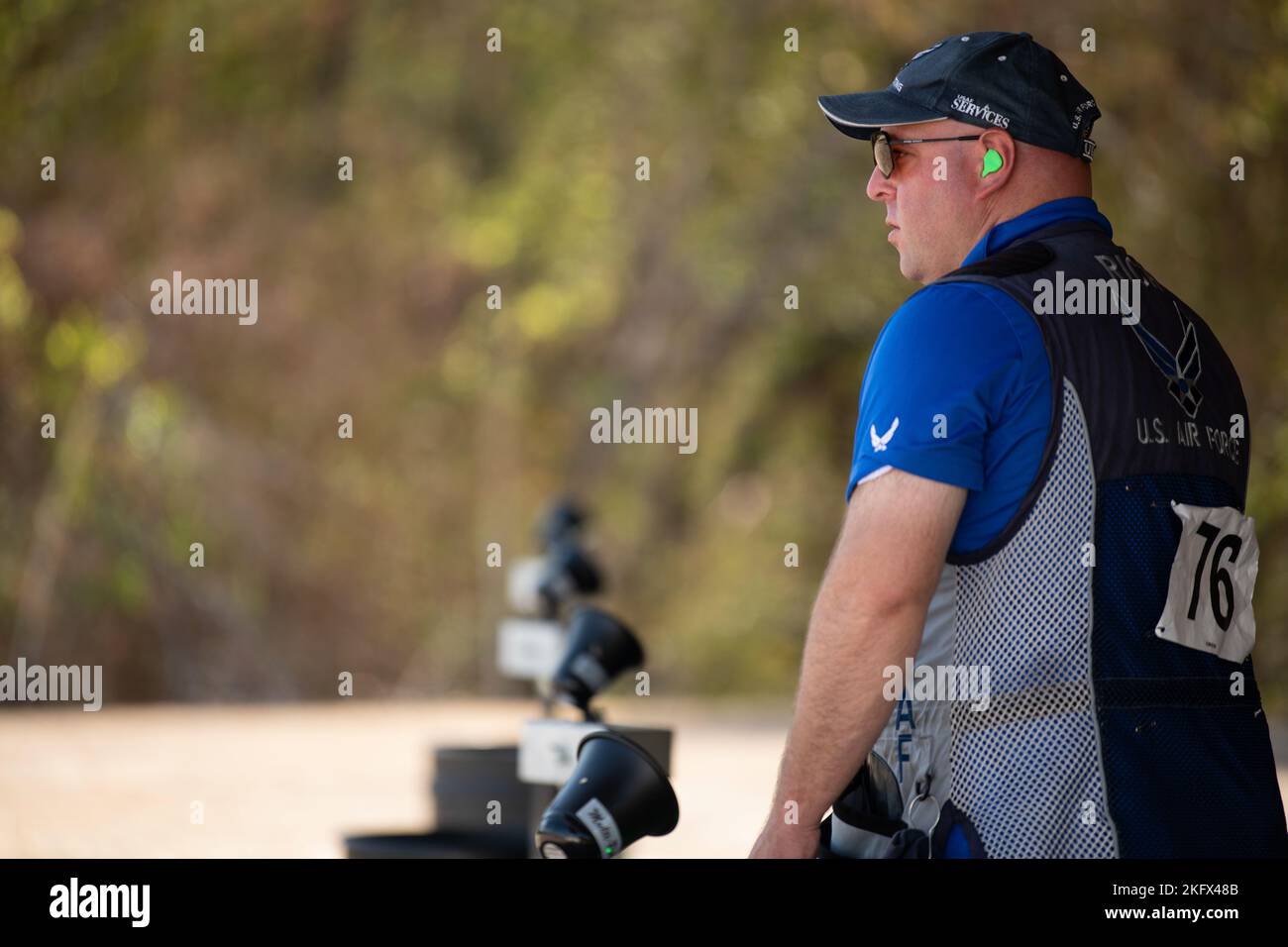 U.S. Air Force Major Daniel Rich, Air Force Services Center, focuses ...