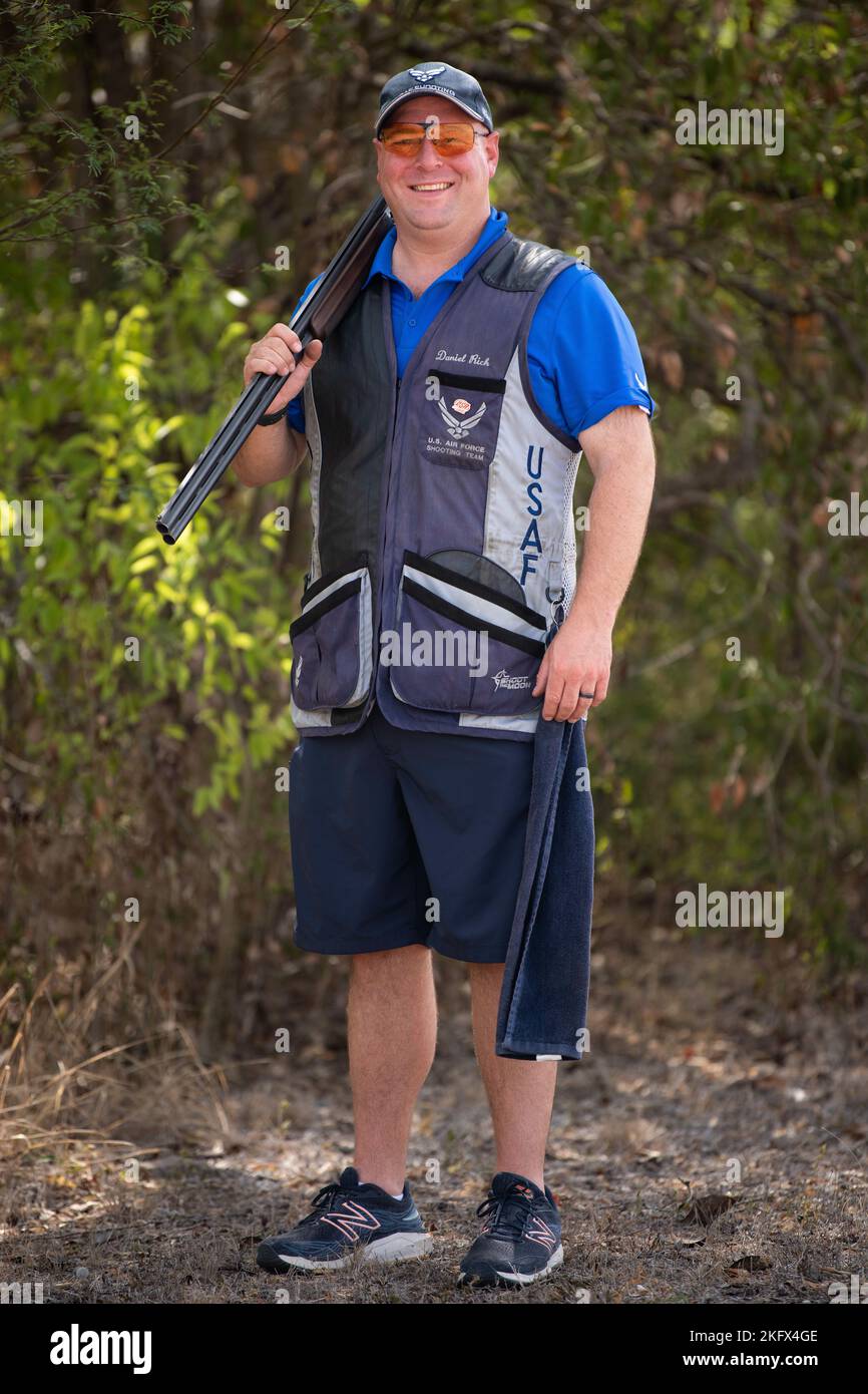 U.S. Air Force Major Daniel Rich, Air Force Services Center, poses for ...