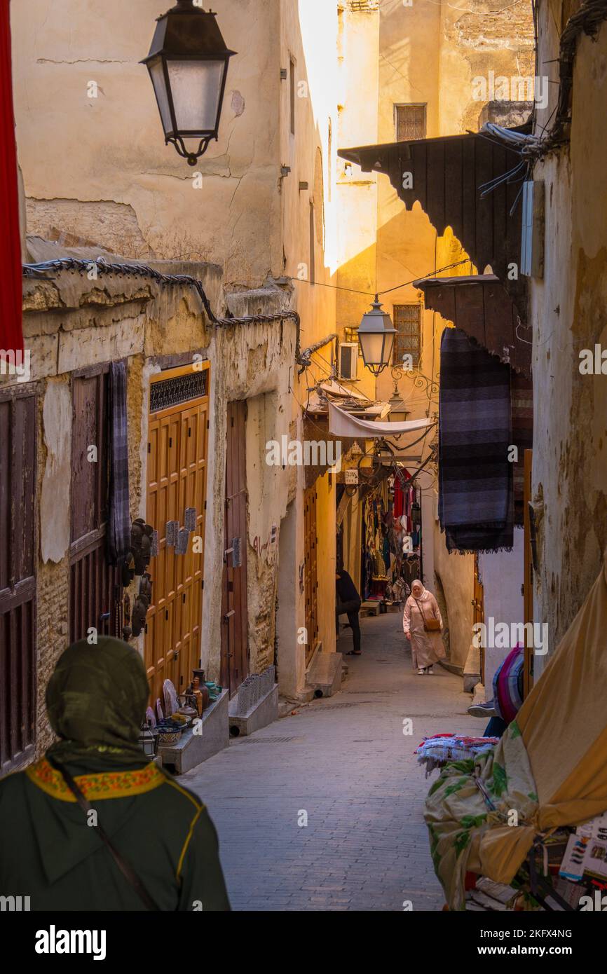 Fez in Morocco, famous for it's ancient medina Stock Photo - Alamy